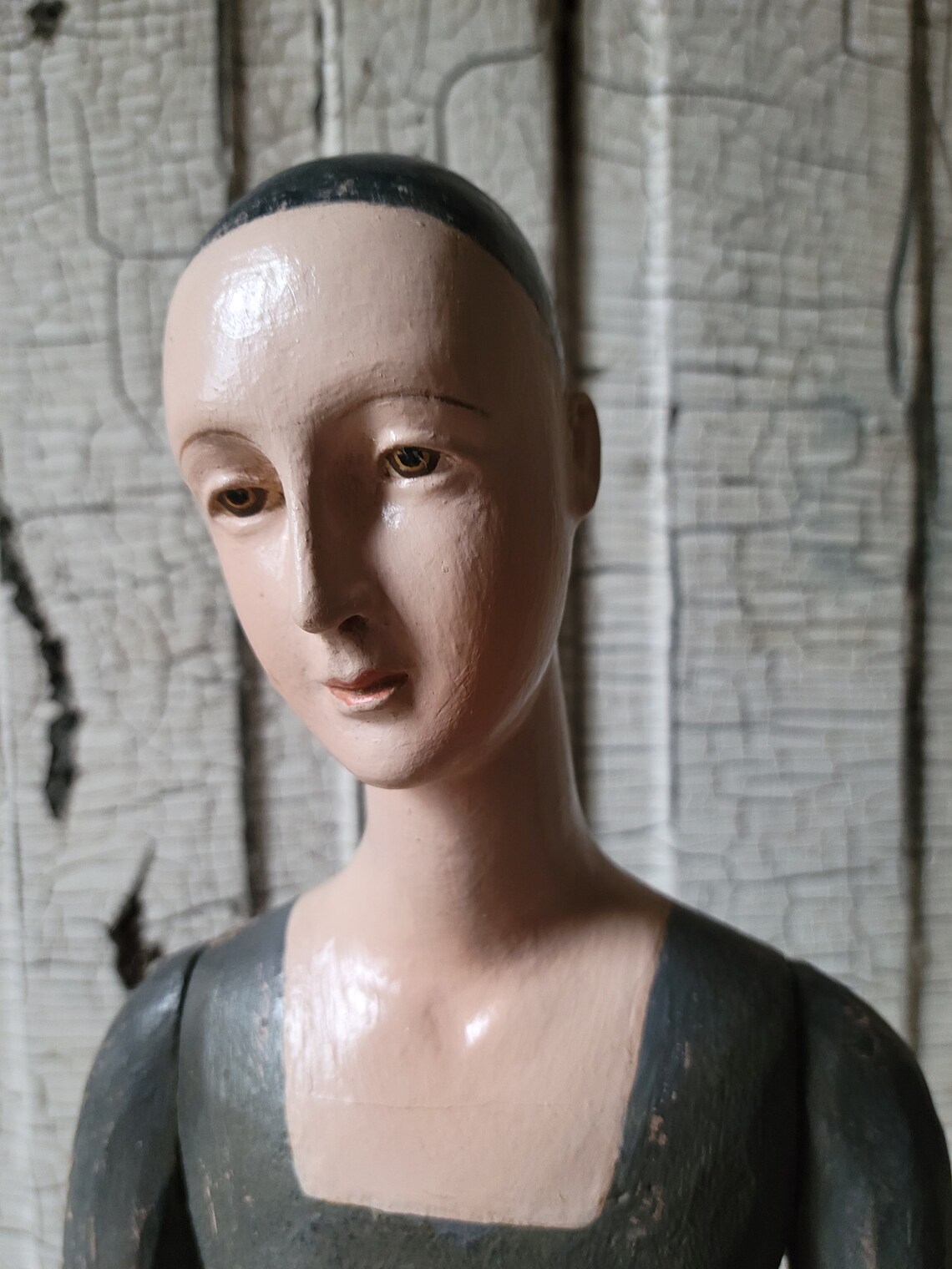 Awesome Religious Articulated Wood Santos/cage Doll Vintage ...