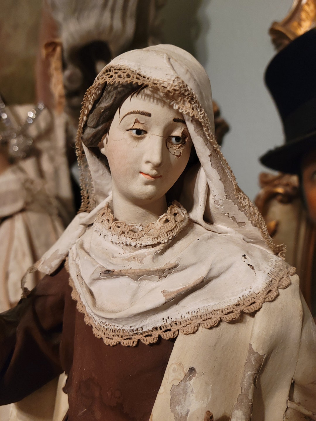 Vintage/antique Shabby Religious Paper Mache/paper Wooden Hand - Etsy