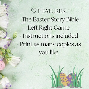 Easter Story Left Right Game: Printable Church Activity (PDF) - Etsy Canada