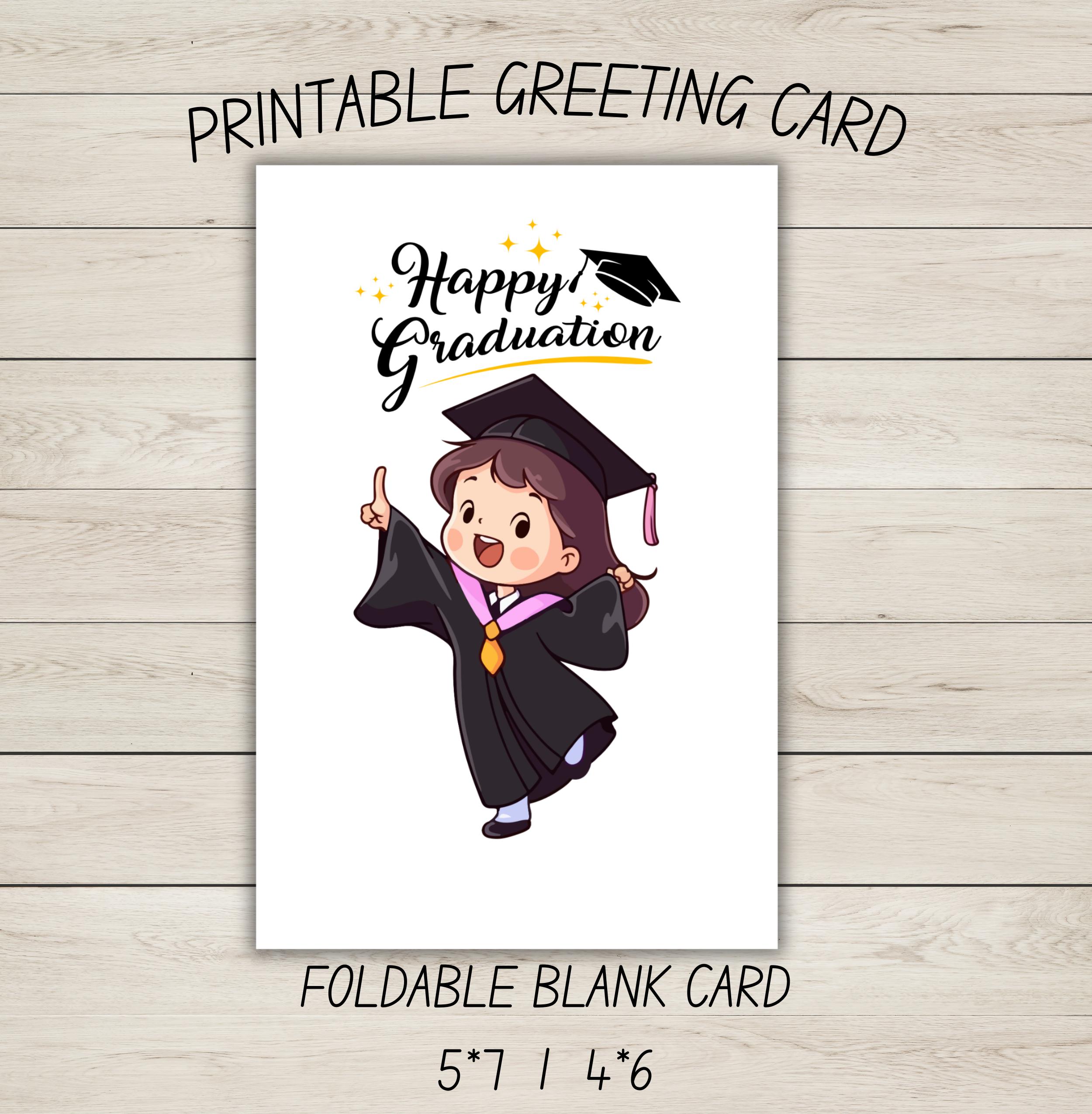 Printable Graduation Card | Congratulations Grad Cap| Digital Download ...
