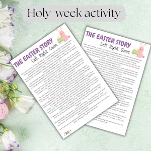 Easter Story Left Right Game: Printable Church Activity (PDF) - Etsy Canada