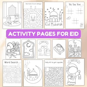 Kids Fun Activities for Eid, Kids Eid Activity Book, Kids Eid Coloring Book,eid Activities,eid ...