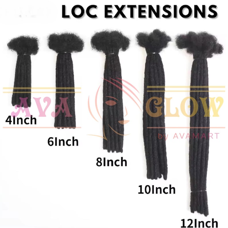 100% Human Hair Microlocs Extension, Locs Extensions, Sisterlocs, Curly ...