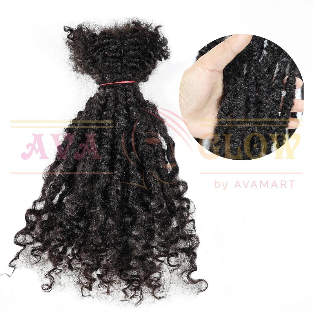 Textured Lisa Locs Handmade 100% Human Hair Dreadlock Extensions ...