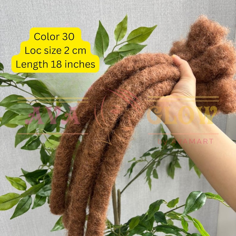 Handmade Human Hair Dreadlock Extensions: Thick Locs Wicks - Black ...