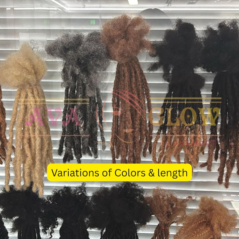 Handmade Human Hair Dreadlock Extensions: Thick Locs Wicks - Black ...