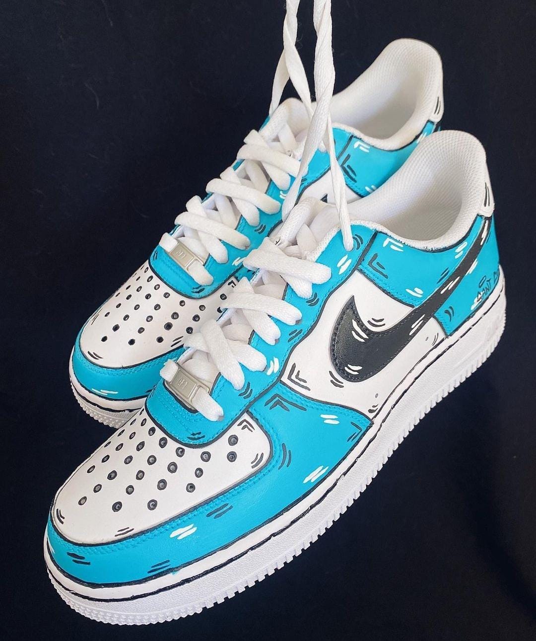 Custom Nike Air Force 1 Cartoon | Custom Cartoon-style Sneakers | Hand ...