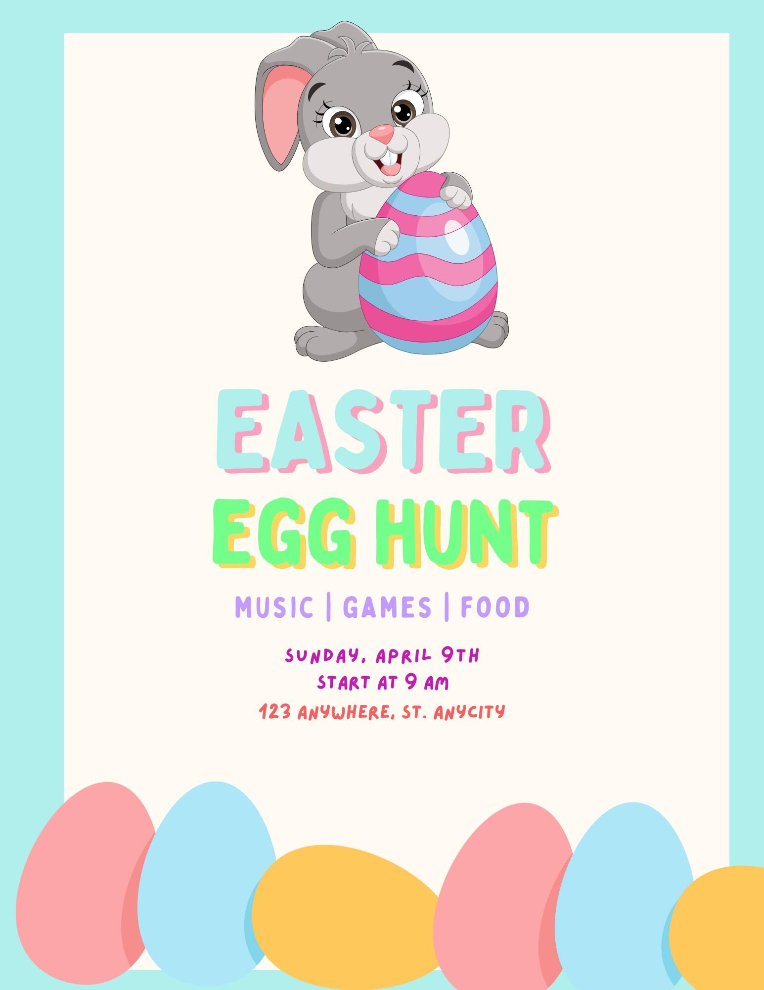 Editable Easter Egg Hunt Invitation | Spring Party Invite | Instant ...