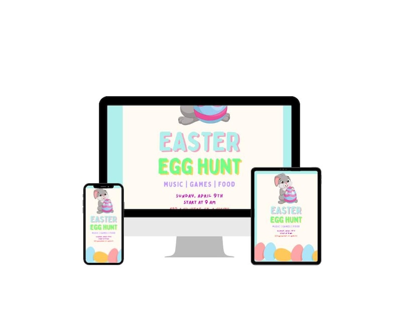 Editable Easter Egg Hunt Invitation | Spring Party Invite | Instant ...