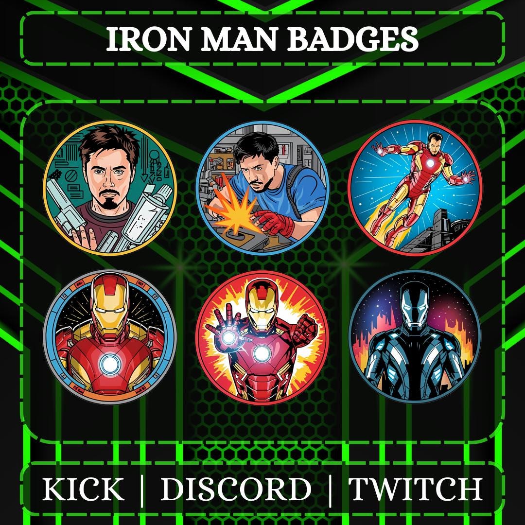 Fictional Character Sub Badges | Twitch Sub and Bit Badges | Premade ...