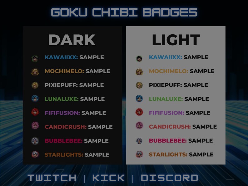 Anime Goku Chibi Badges | Twitch Sub Badges, Streaming (digital ...