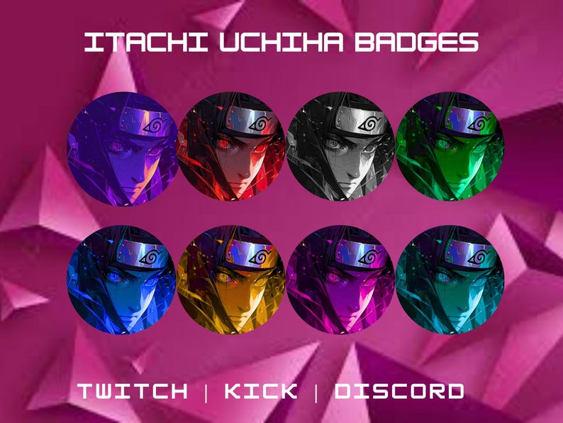Itachi Uchiha Anime Sub Badges | Twitch, Kick, Discord (instant ...