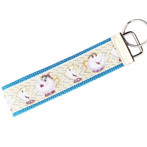 Beauty and the Beast Mrs Potts Chip Key Fob - FE Gift, Wristlet, Mrs ...