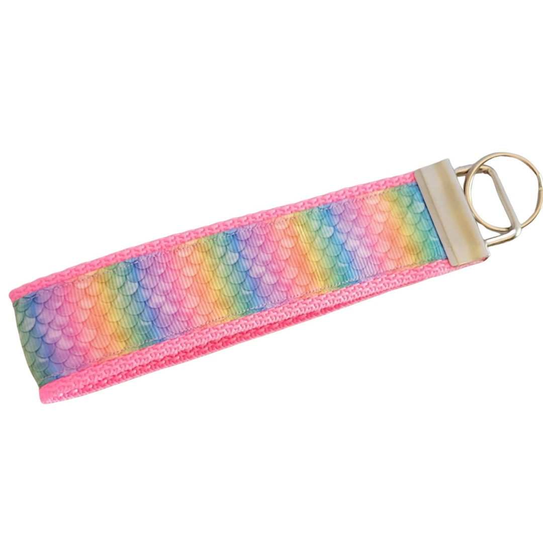 Mermaid Rainbow Key Fob, Keychain, Wristlet - Etsy