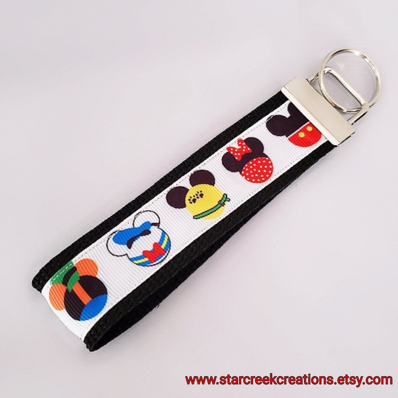 Disney Fab Five Key Fob FE Gift Wristlet Mickey Minnie - Etsy