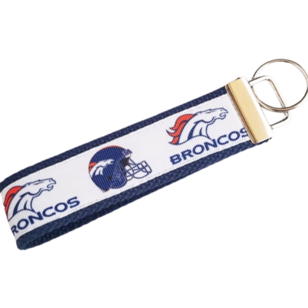 Denver Broncos Key Fob - Broncos Fan, Football, NFL, Wristlet, Ball ...