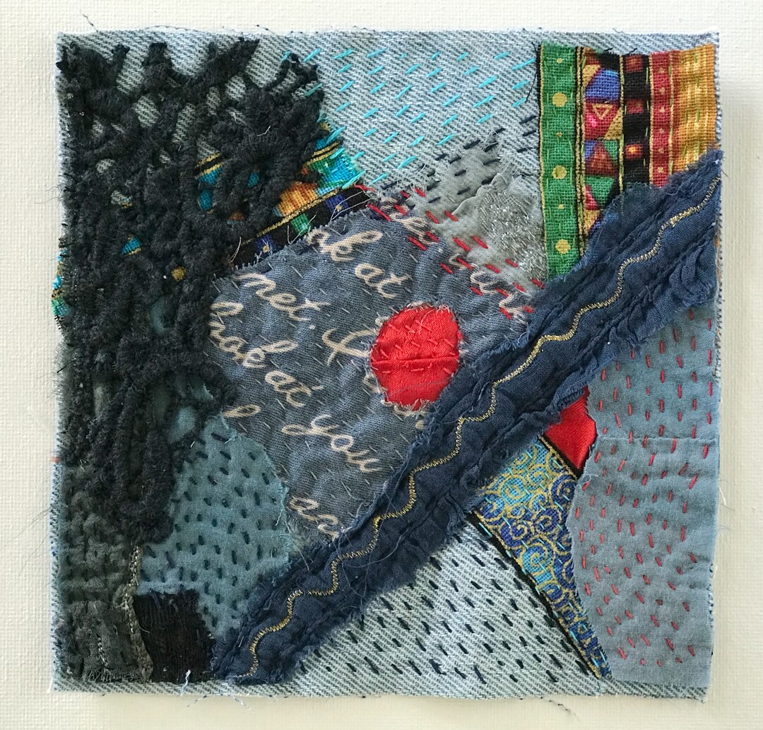 Sashiko, Boro Patch, Handmade Sew-on Patch, Patch for Jeans, Denim ...