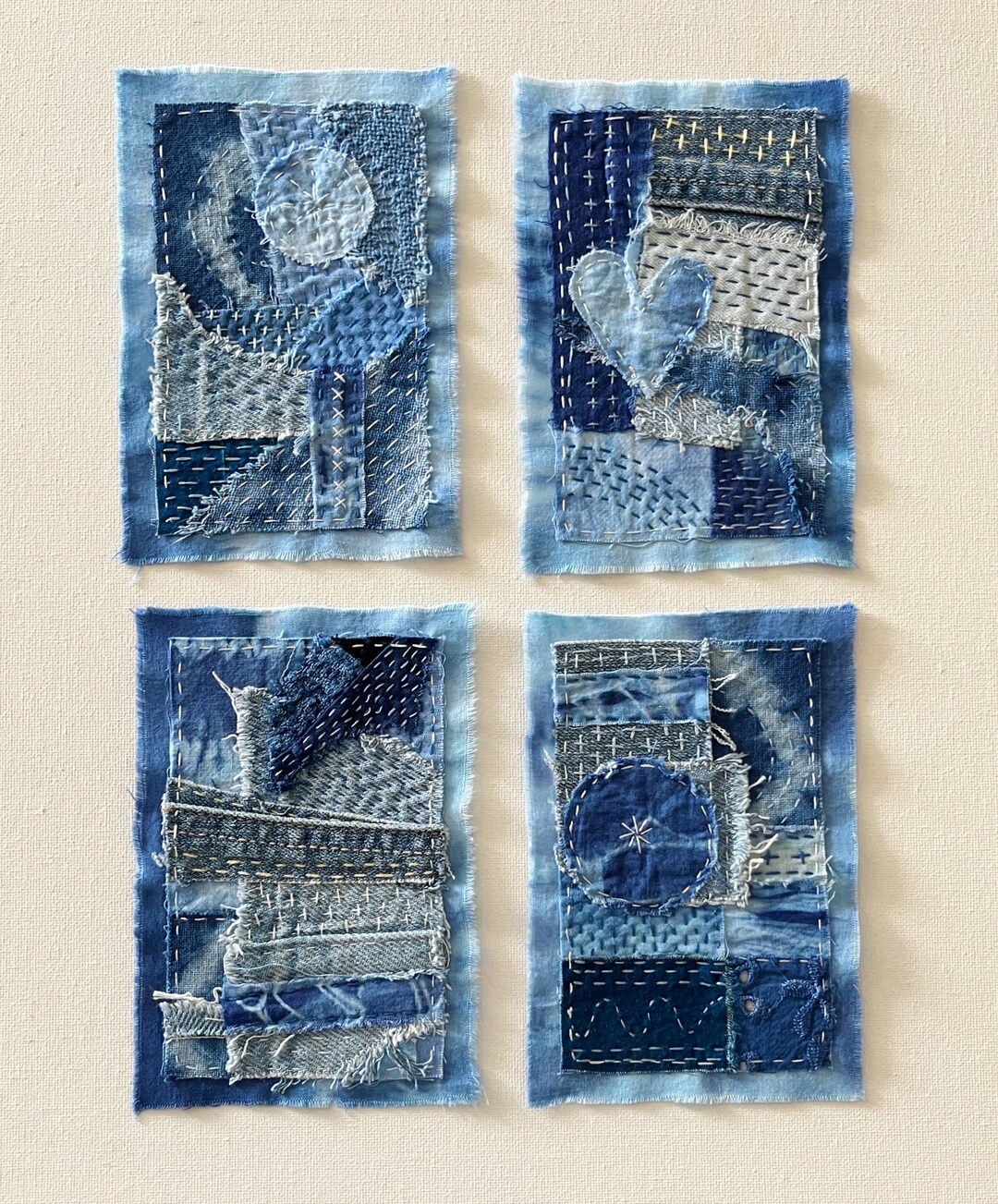 Sashiko, Boro Patch, Handmade Sew-on Patch, Patch for Jeans, Denim ...