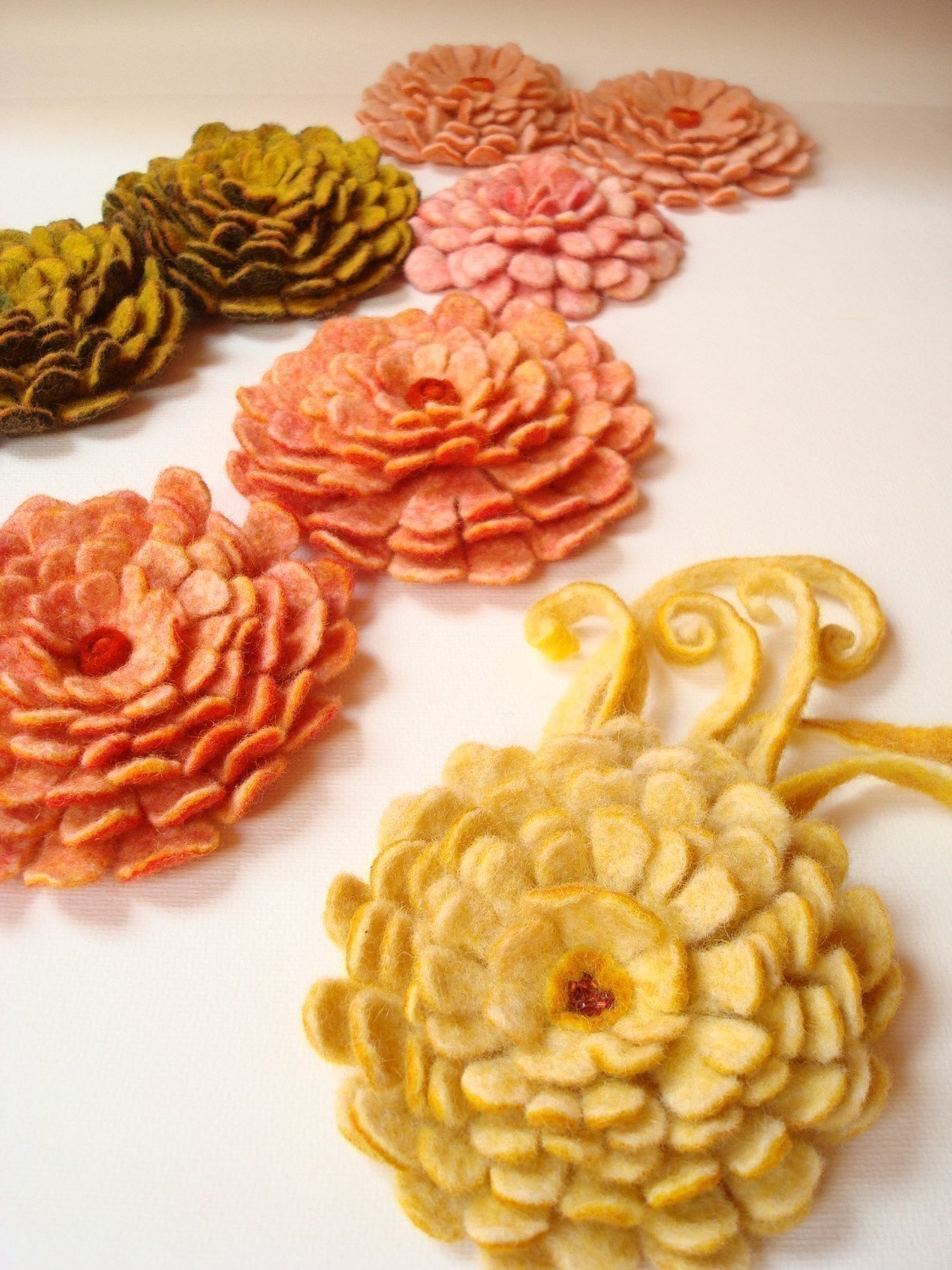 PDF Tutorial Felted Wool Flower in English - Etsy