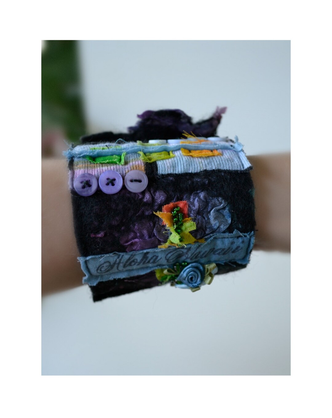 Handmade Felted Wool Bracelet - Etsy
