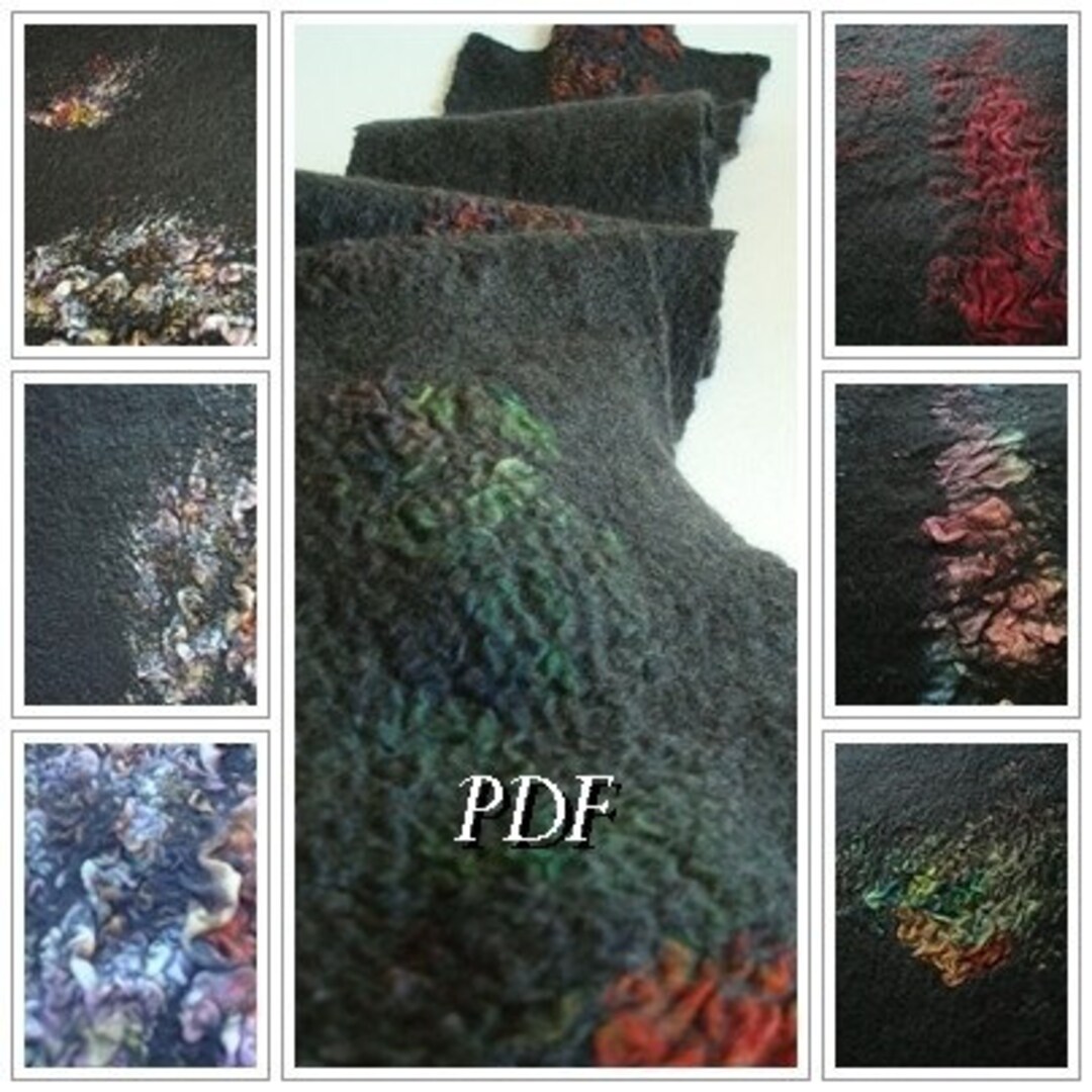 PDF Tutorial Felted Wool Scarf Using Nuno Felting Technique in English ...