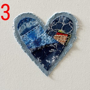 Handmade Heart Sashiko & Boro Patch for Jeans - Unique Sew-on, Denim ...