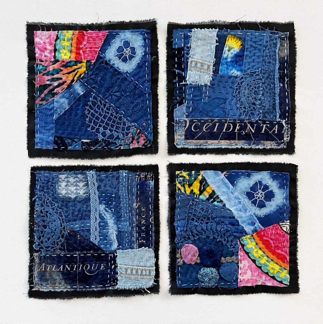 Sashiko, Boro Patch, Handmade Sew-on Patch, Patch for Jeans, Denim ...