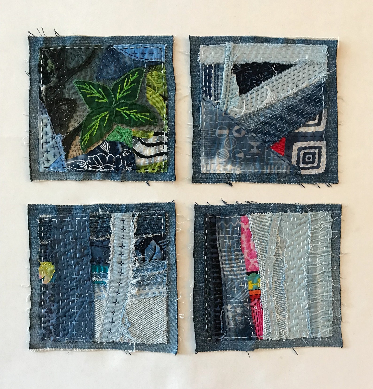 Sew-on Patch, Patch for Jeans, Denim Visible Mending, Hand Stitched ...