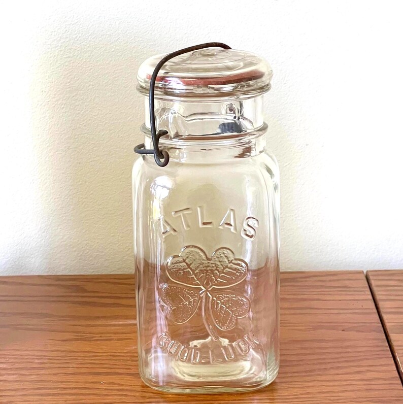 Vintage Atlas Good Luck Canning Jar - Etsy