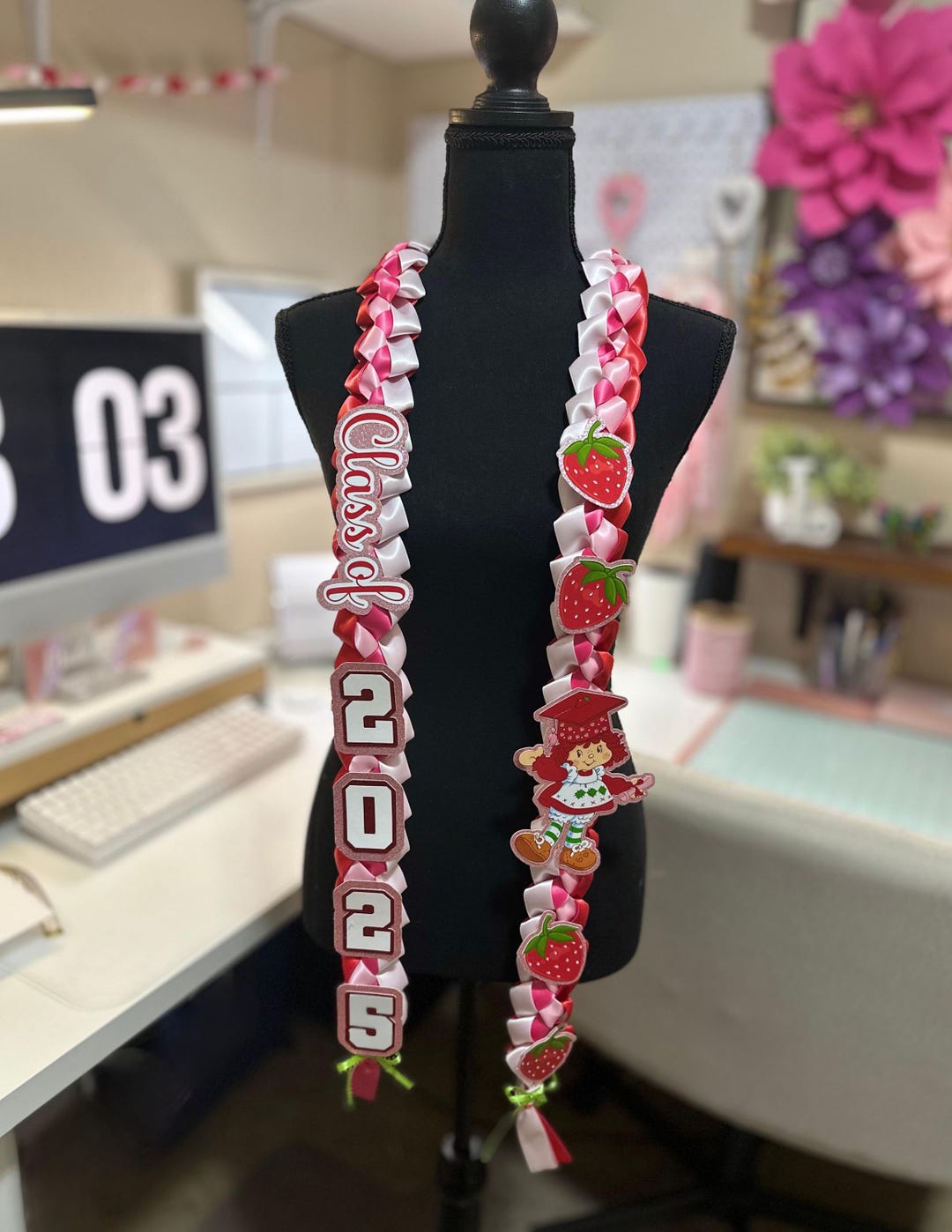 Graduation Lei Promotion Gift Senior Night Gift Lei Braided Ribbon Lei ...