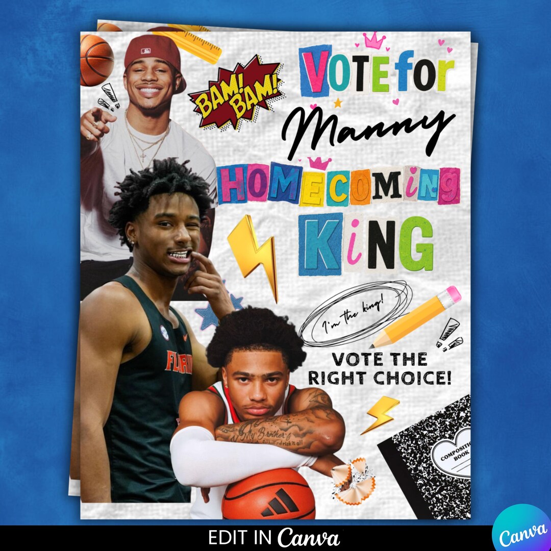 Homecoming King Flyer, Vote for Homecoming King, Homecoming Campaign ...