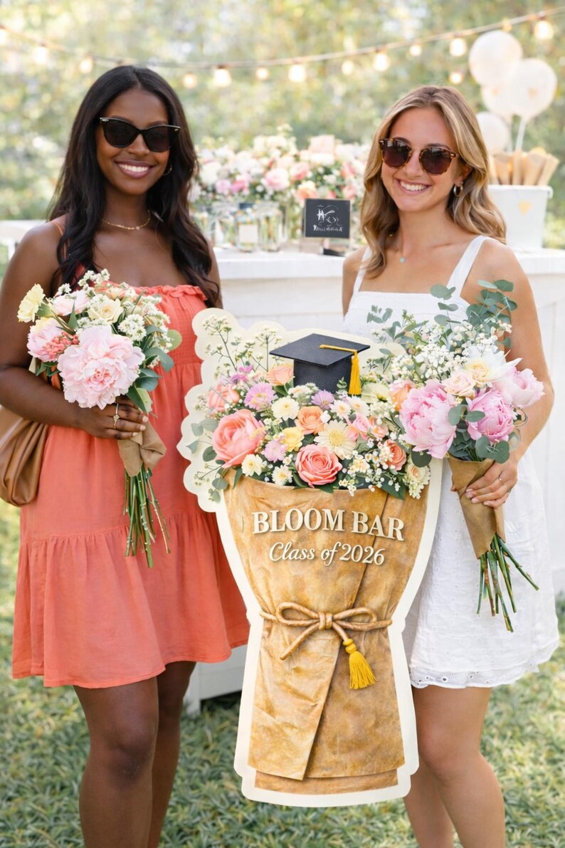 Graduation Bloom Bar Sign | Flower Bar Party Prop | Class of 2026 ...