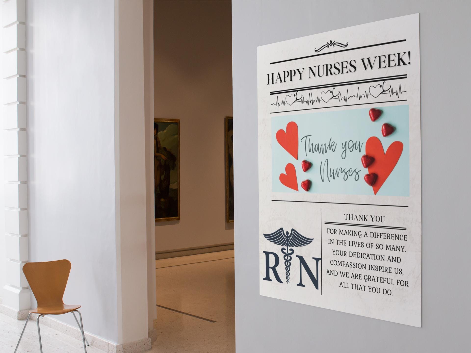 Printable Nurse Week Poster - High-resolution PDF/JPG | Nurse ...