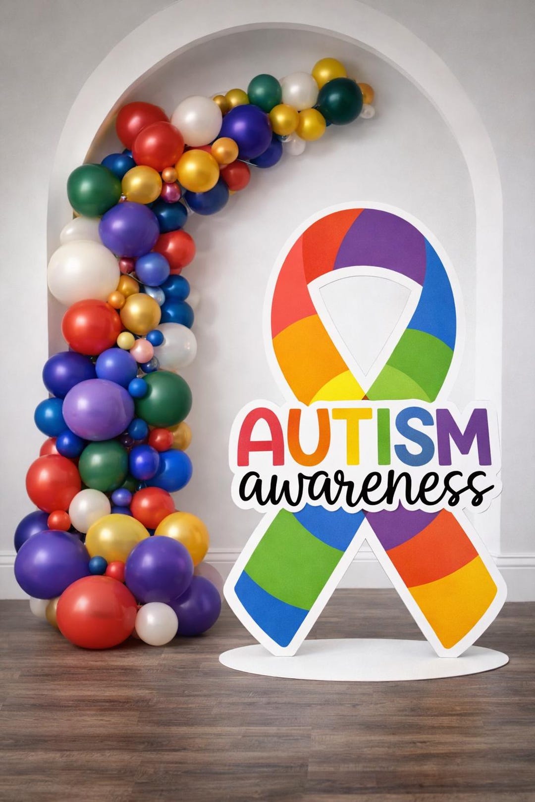 Autism Awareness Party Decor, 3FT Autism Ribbon Sign, Autism Walk ...