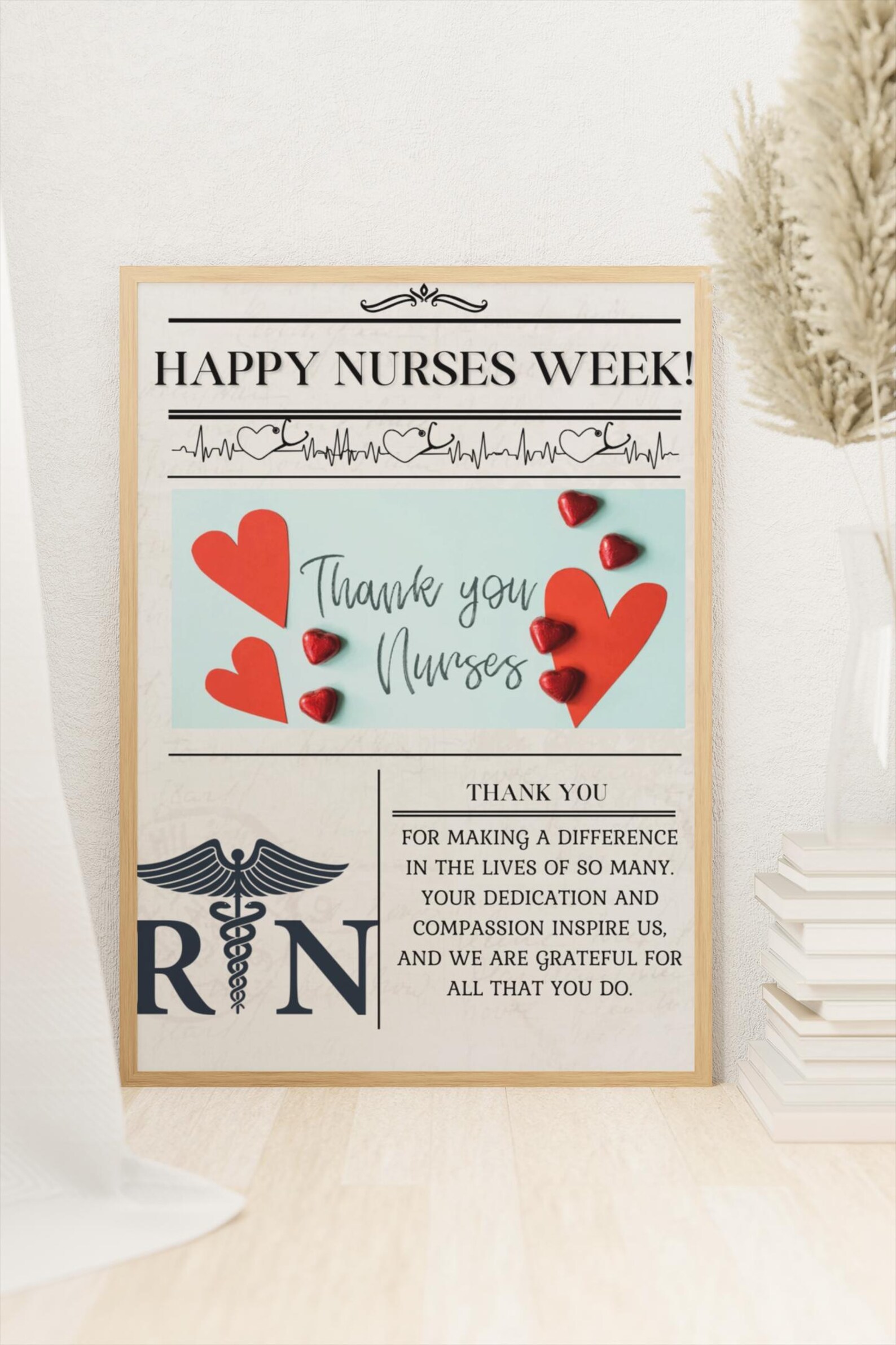 Printable Nurse Week Poster - High-resolution PDF/JPG | Nurse ...