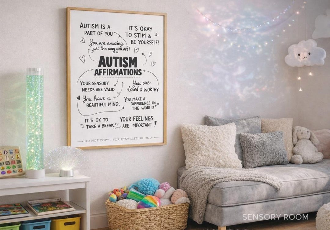 Autism Affirmations Poster Printable | Autism Acceptance Wall Art ...