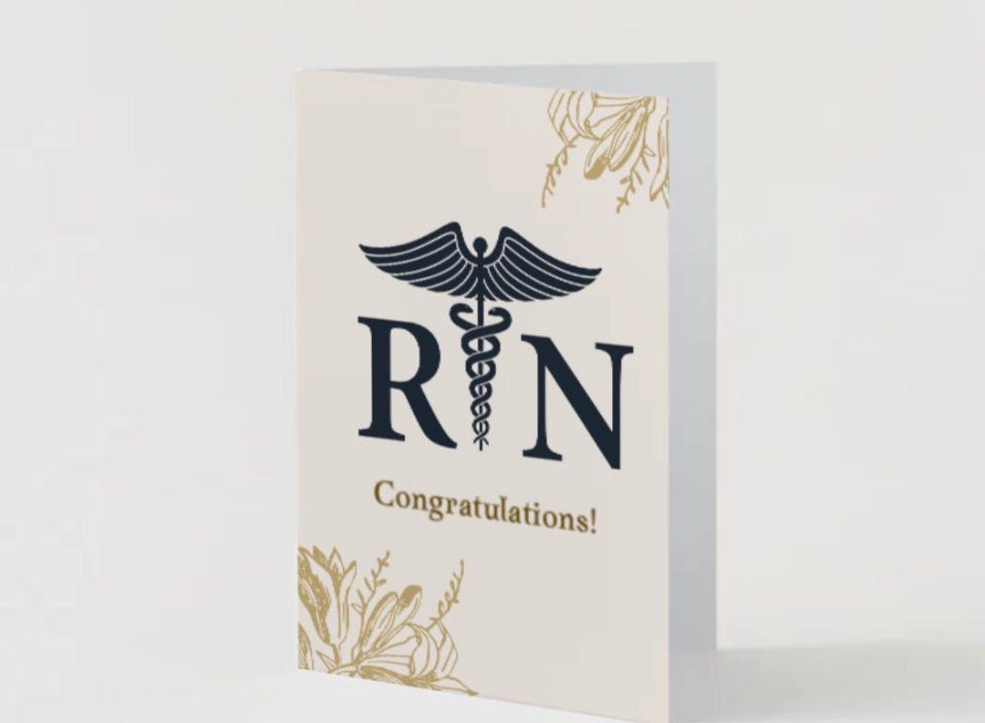 Congratulations RN! Printable Greeting Card for New Grad RN - Instant ...