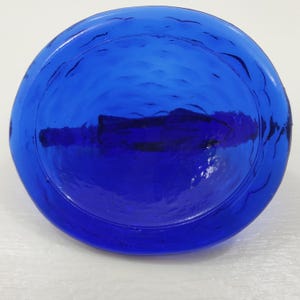 Cobalt Blue Glass Fish Dolphin Kemple Summit Art Glass Covered Dish ...