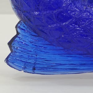 Cobalt Blue Glass Fish Dolphin Kemple Summit Art Glass Covered Dish ...