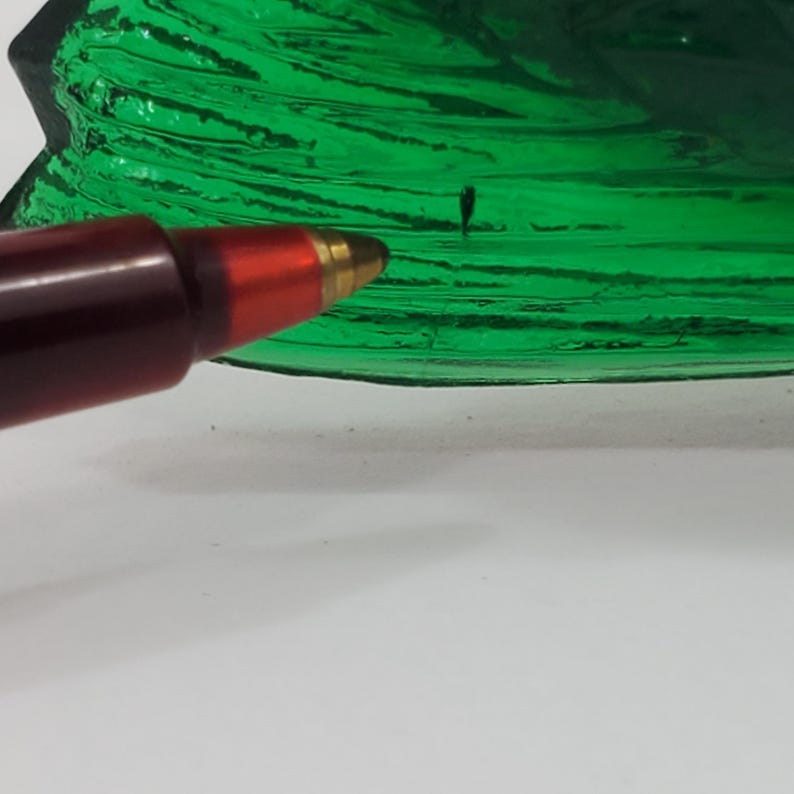 Malachite Green Slag Glass Fish Dolphin Kemple Summit Art Glass Covered ...