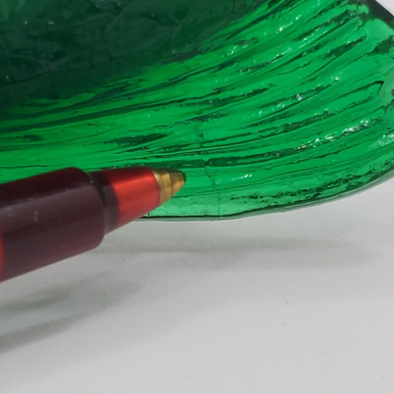 Malachite Green Slag Glass Fish Dolphin Kemple Summit Art Glass Covered ...