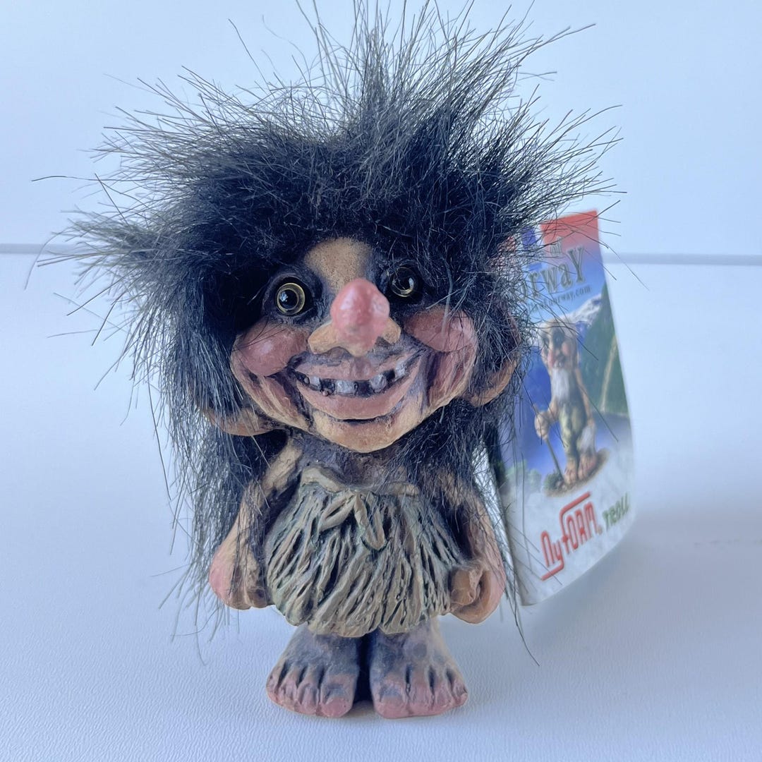 Vintage Nyform Small Girl Troll Figurine – Handmade Norwegian Folklore ...