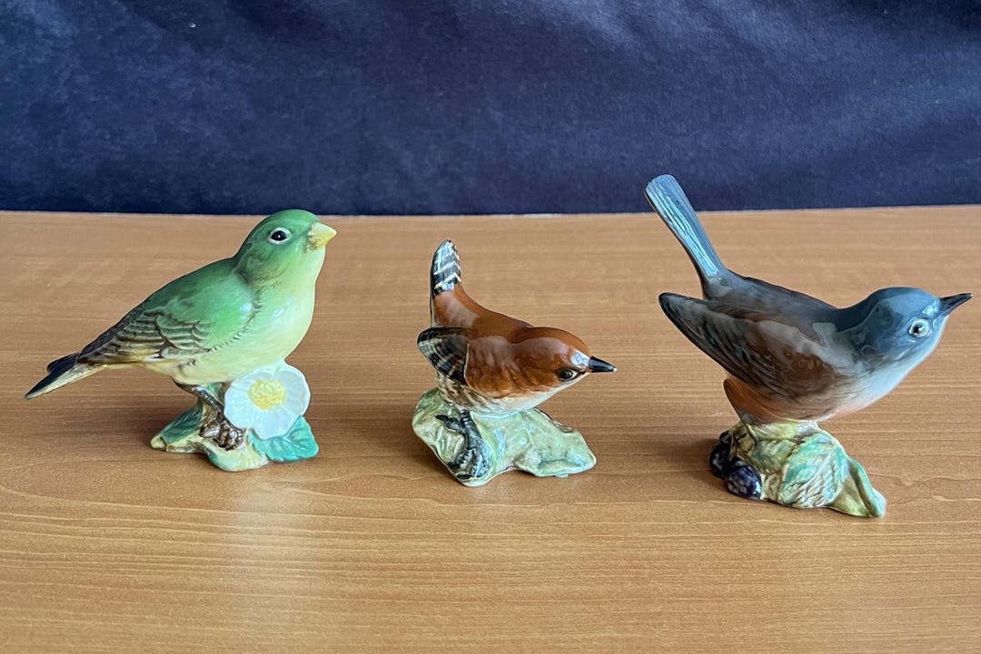 Vintage Beswick Bird Figurines Set: English Porcelain Wildlife ...