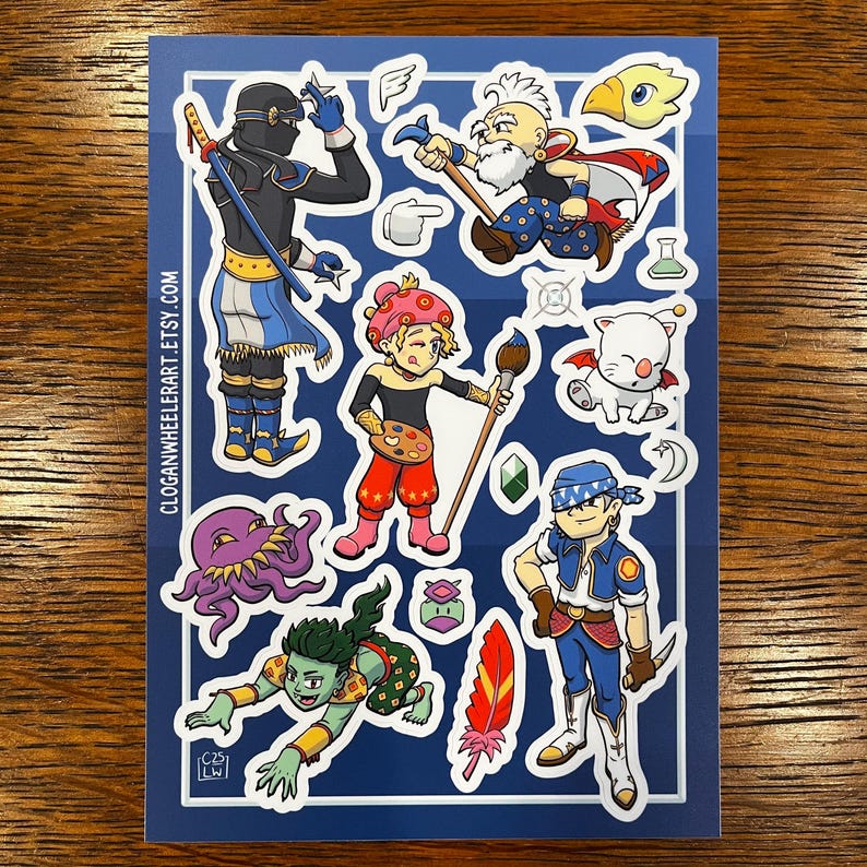 Final Fantasy VI Sticker Sheet - Etsy