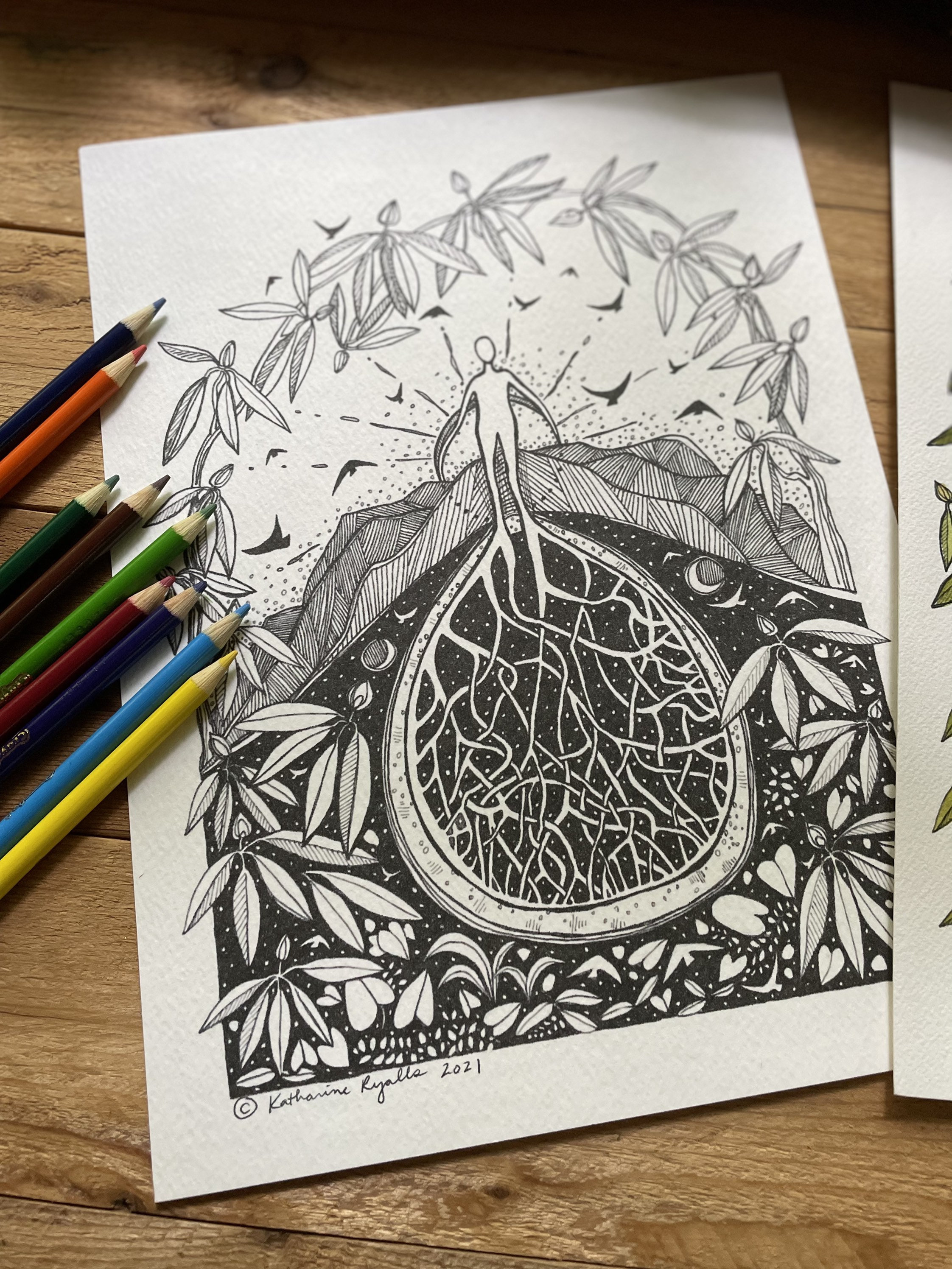 Grounding Coloring Page, Digital Download Watercolor Coloring Sheet ...