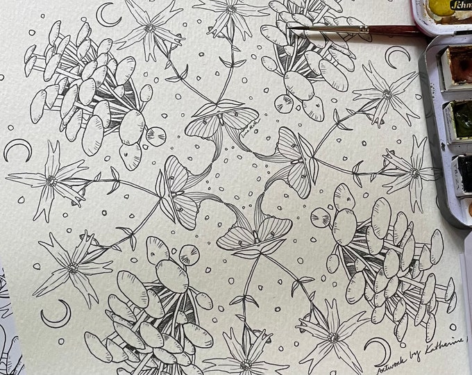 Grounding Coloring Page, Digital Download Watercolor Coloring Sheet ...