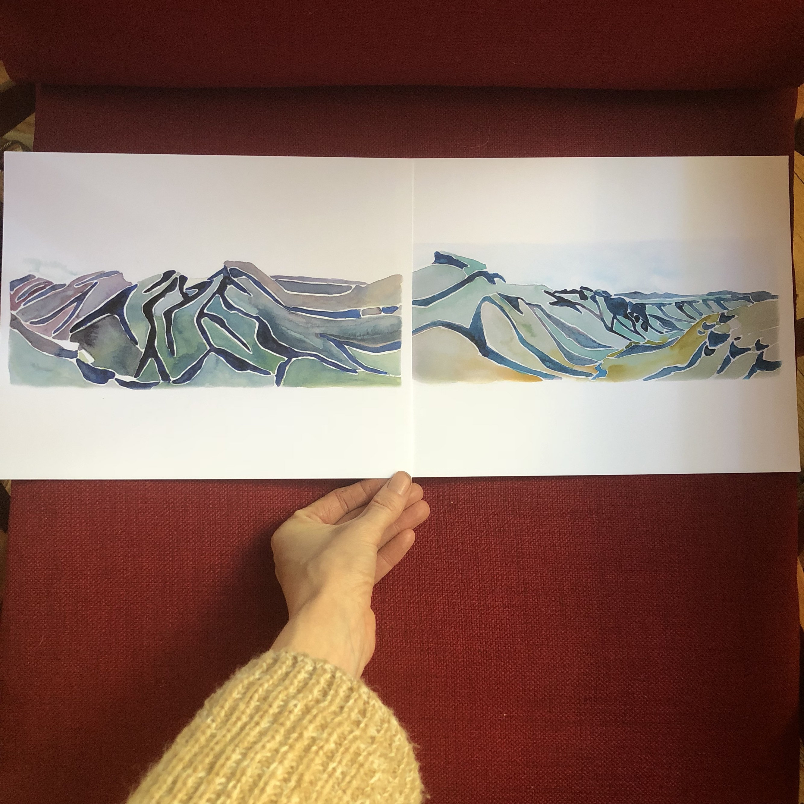 Linville Gorge Table Rock NC Blue Ridge mountains watercolor | Etsy