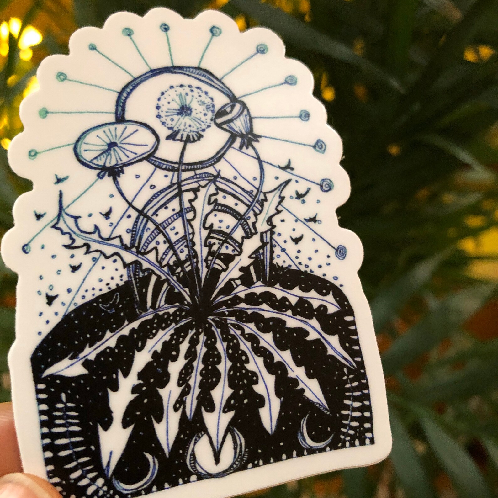 Dandelion Vinyl Weatherproof Sticker Decal Illustration - Etsy