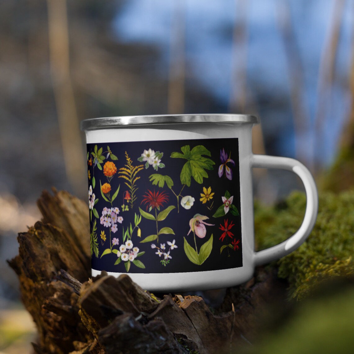 Wildflower Enamel Mug - Etsy