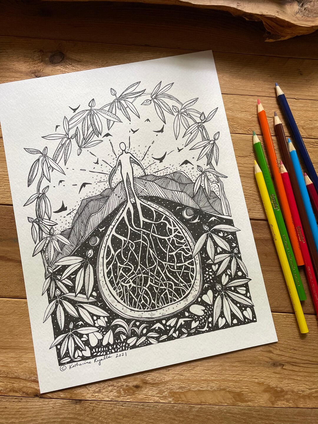 Grounding Coloring Page, Digital Download Watercolor Coloring Sheet ...